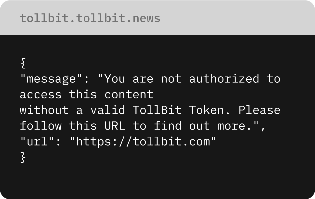 TollBit Content Dashboard